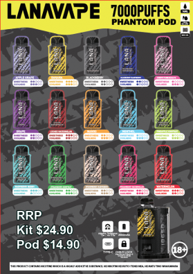 LANA PHANTOM 7000 PUFF POD | Products - Lord of the Vapes